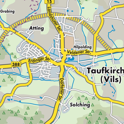 Taufkirchen - Stadtpläne und Landkarten