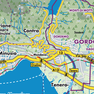 Tenero-Contra - Stadtpläne und Landkarten
