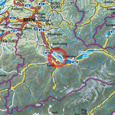 Thunersee - Stadtpläne und Landkarten