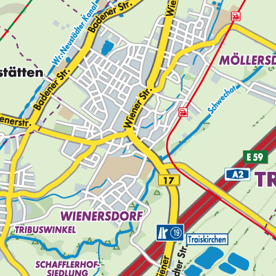 Traiskirchen - Stadtpläne und Landkarten