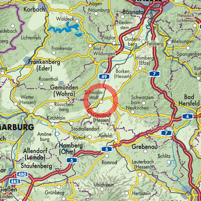 Treysa - Stadtpläne und Landkarten