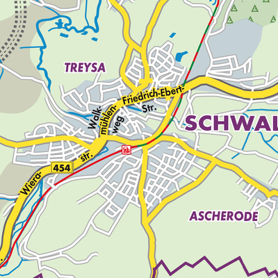 Treysa - Stadtpläne und Landkarten
