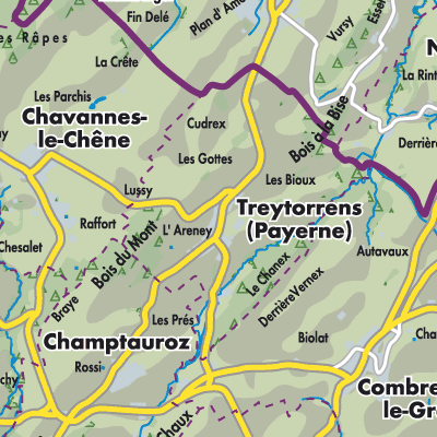 Treytorrens (Payerne) - Stadtpläne und Landkarten