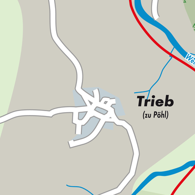 Trieb - Stadtpläne und Landkarten