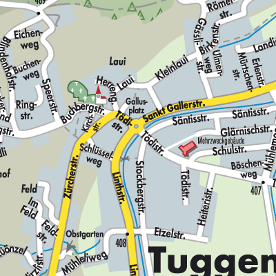 Tuggen - Stadtpläne und Landkarten