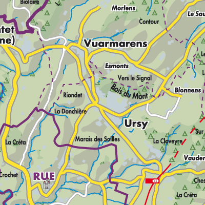 Ursy - Stadtpläne und Landkarten