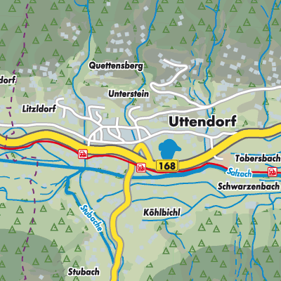 Uttendorf - Stadtpläne und Landkarten