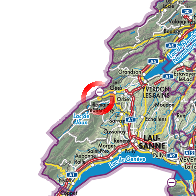 Vallorbe - Stadtpläne und Landkarten