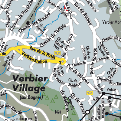 Verbier - Stadtpläne und Landkarten