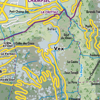 Vex - Stadtpläne und Landkarten