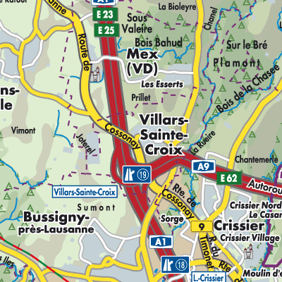 Villars-Sainte-Croix - Stadtpläne und Landkarten