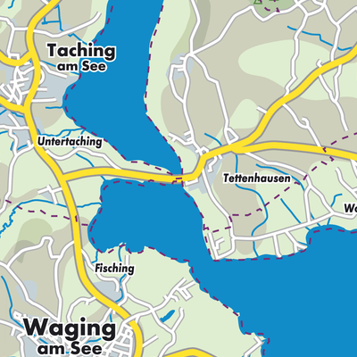 Waginger See - Stadtpläne und Landkarten