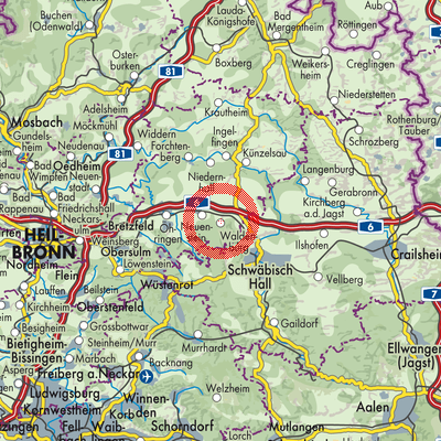Waldenburg - Stadtpläne und Landkarten