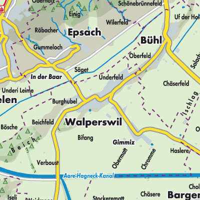 Walperswil - Stadtpläne und Landkarten