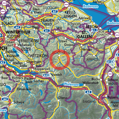 Wattwil - Stadtpläne und Landkarten