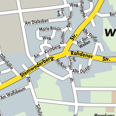 Wehdem - Stadtpläne und Landkarten