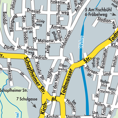 Wehr - Stadtpläne und Landkarten