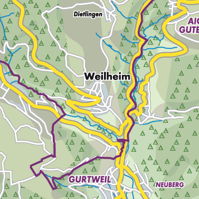 Weilheim - Stadtpläne und Landkarten