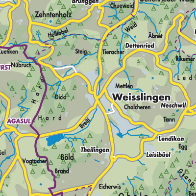 Weisslingen - Stadtpläne und Landkarten