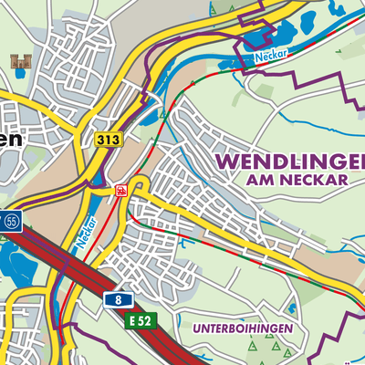 Wendlingen am Neckar - Stadtpläne und Landkarten