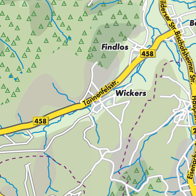 Wickers - Stadtpläne und Landkarten