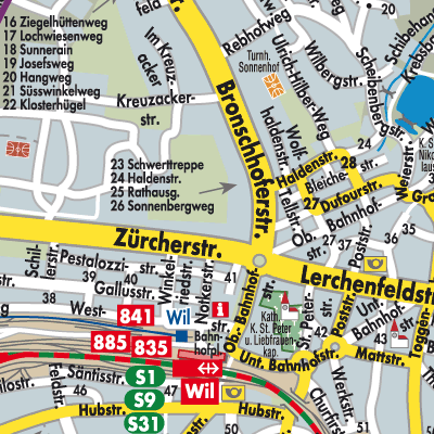 Wil (SG) - Stadtpläne und Landkarten