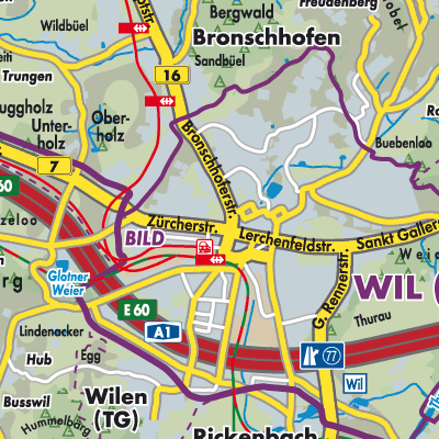Wil (SG) - Stadtpläne und Landkarten