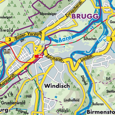 Windisch - Stadtpläne und Landkarten