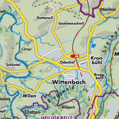 Wittenbach - Stadtpläne und Landkarten