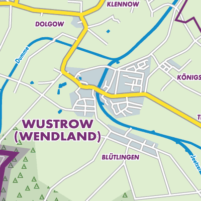 Wustrow - Stadtpläne und Landkarten