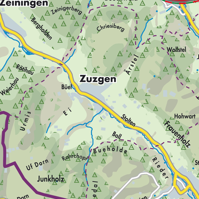 Zuzgen - Stadtpläne und Landkarten